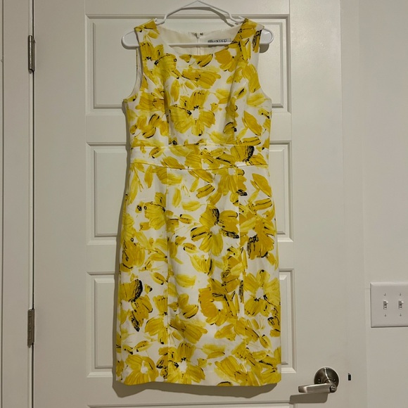 Kasper | Dresses | Kasper Yellow And White Floral Midi Dress | Poshmark